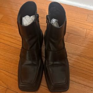 Vagabond | Shoes | Vagabond Eyra Square Toe Loafer Boots In Black ...